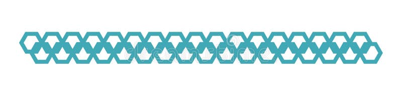 Hexagon Link Border Design. Stock Vector - Illustration of seamless ...