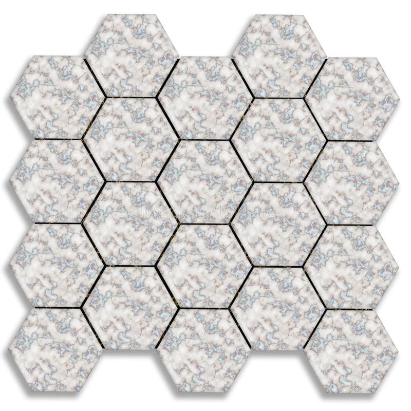 Hexagon marble tile. stock illustration. Illustration of antique - 88840048
