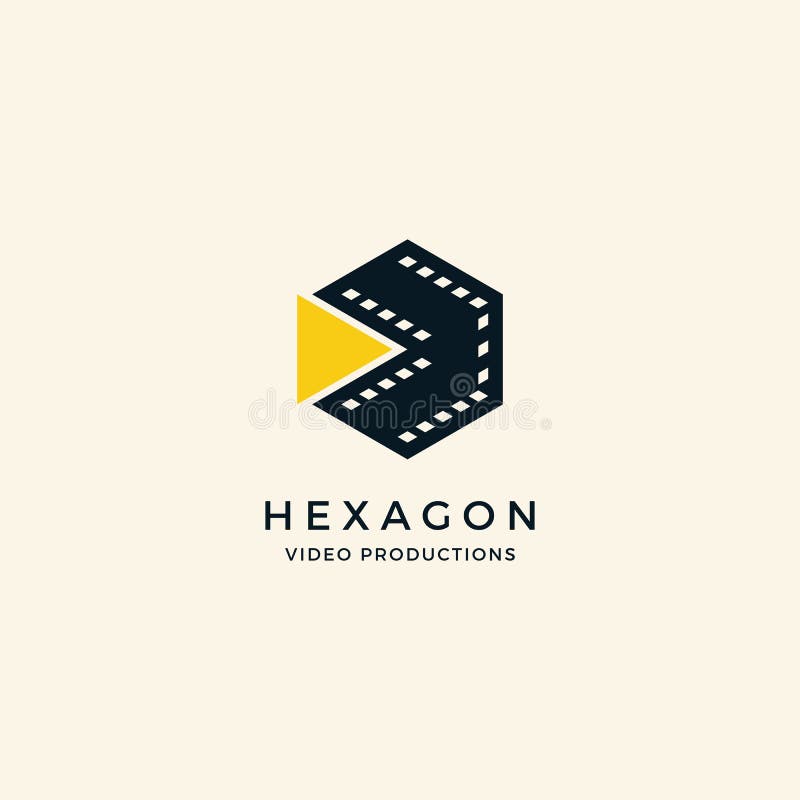 Hexagon Media Film Roll Production Logo Design Vector Inspiration Stock ...