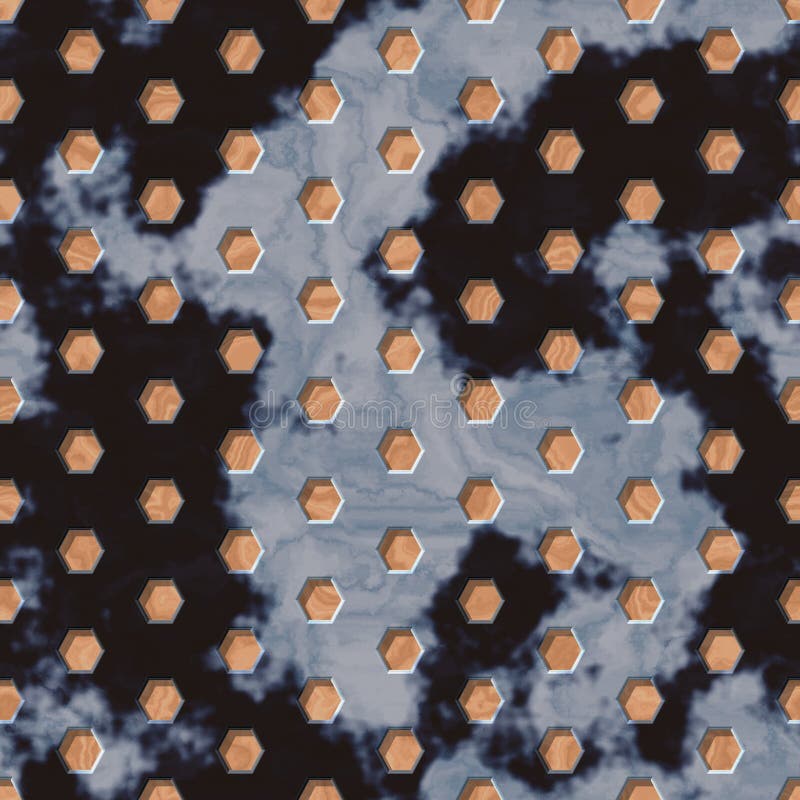 Hexagon Mesh Marble Seamless Generated Hires Texture Stock Illustration ...