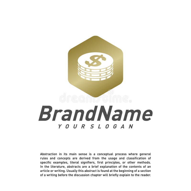 Hexagon Money Logo Design Template Vector. Creative Money Logo Concepts ...