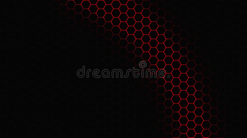 Hexagonal Red Light Neon Grid Stock Video - Video of honeycomb, wave ...