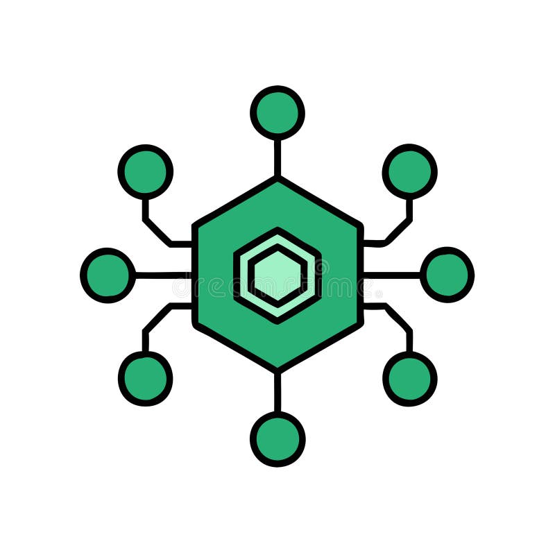 Hexagon Network Digital Connection for Technology Interface Stock Image ...