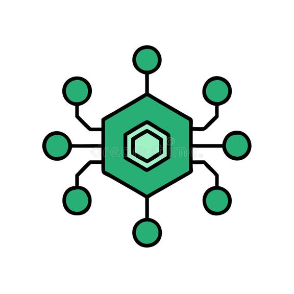 Hexagon Network Digital Connection for Technology Interface Stock Image ...