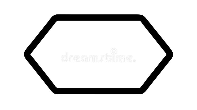 Hexagon Outline Icon Vector, Geometric Shape Symbol, Vector Design ...