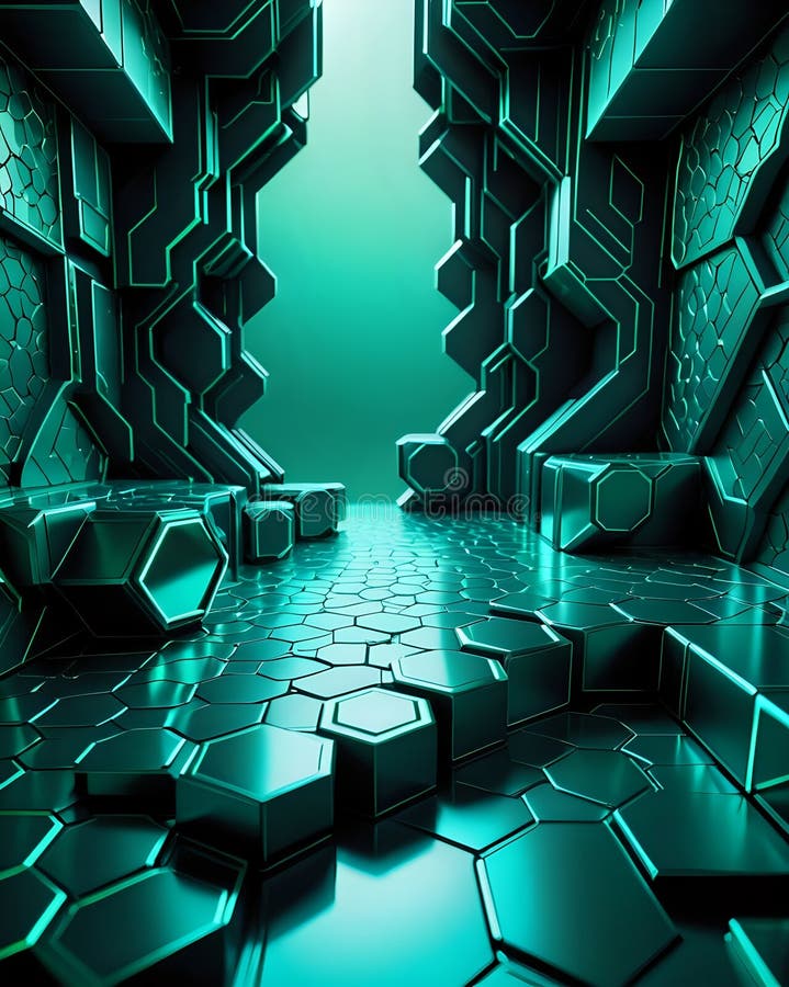 Hexagon Pathway stock illustration. Illustration of hexagon - 353709424