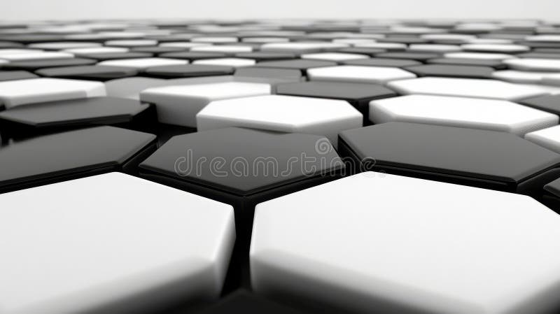 Hexagon Pattern in Black and White - an Abstract Background with ...