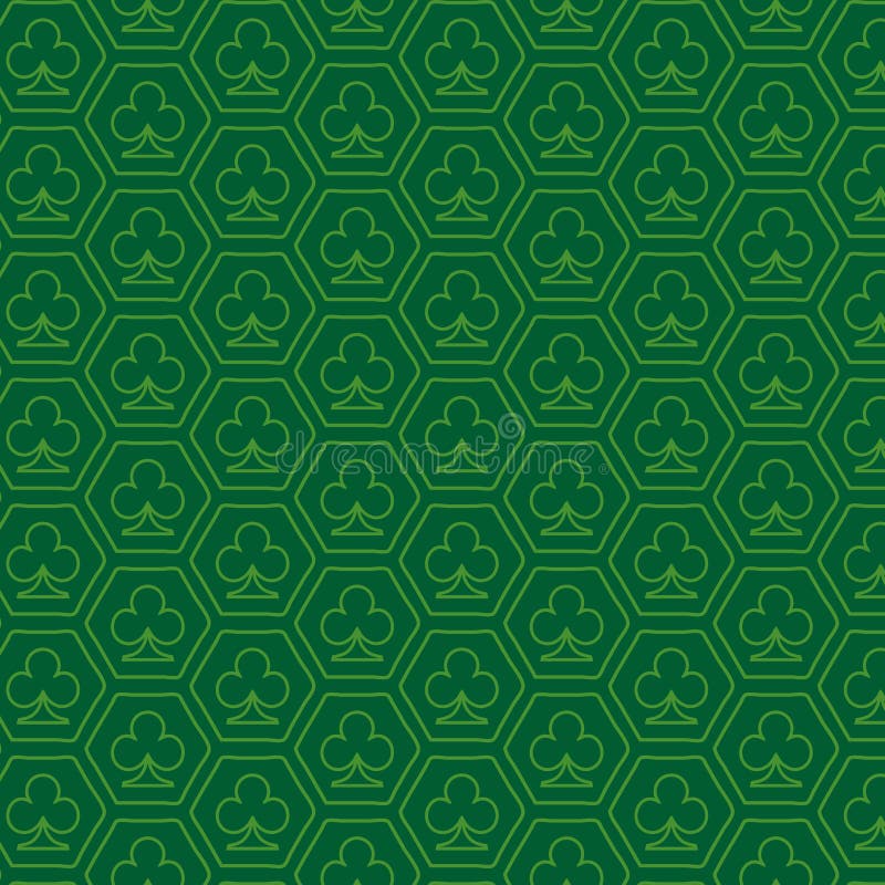 Hexagon Pattern Center Clubs Card Suit White Design Vector Illustration ...