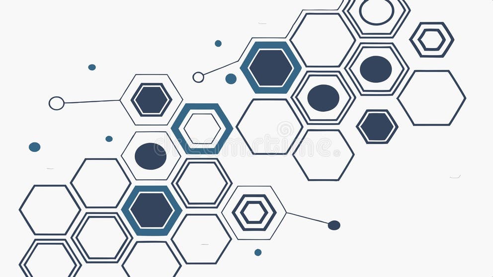 Hexagon Pattern Connection, Network and Technology Infrastructure Vector Design Generative AI ...