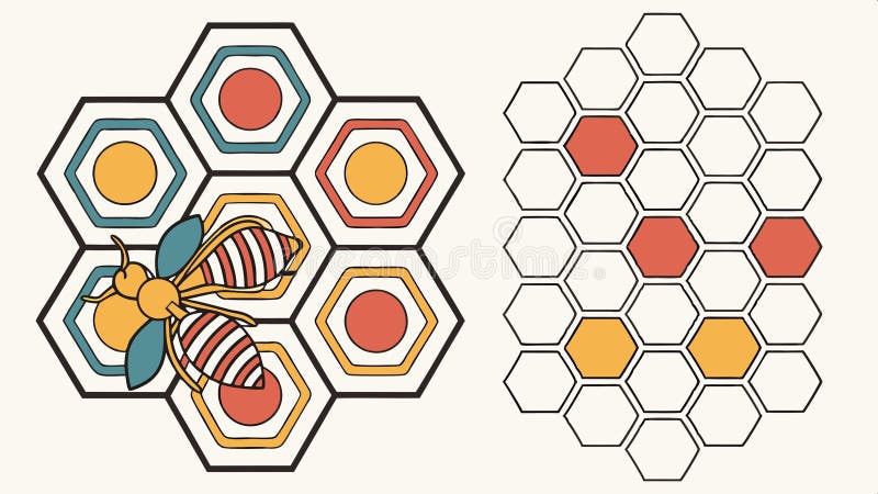 Hexagon Pattern, Representing Geometric Design and Tessellation. Vector ...