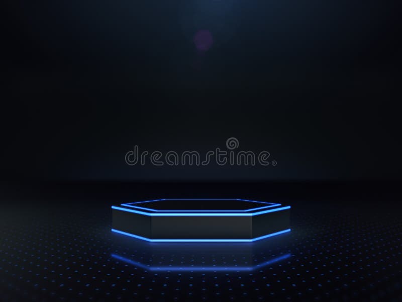 Hexagon Pedestal for Display, Platform for Design, Blank Product Stand ...