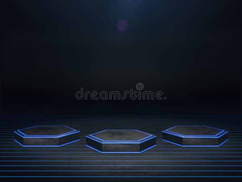 Hexagon Pedestal for Display, Platform for Design, Blank Product Stand ...