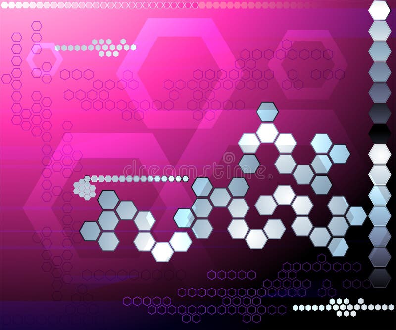 Hexagon Pink Futuristic Background Abstraction Stock Vector ...