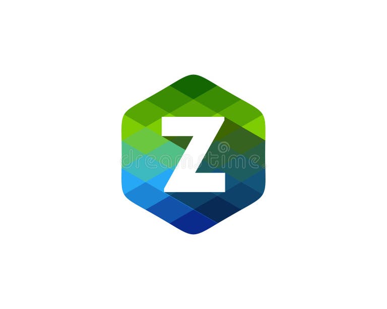 Hexagon Pixel Letter Shadow Icon Logo Design Element Stock Vector ...