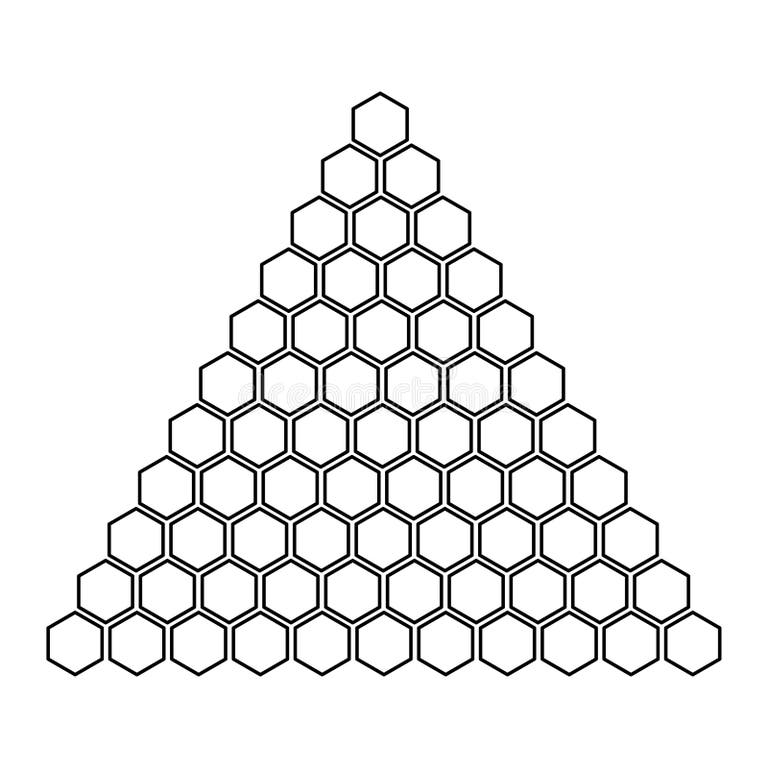 Hexagon Pyramid Graph. Scared Geometry Vector Design Elements Stock ...