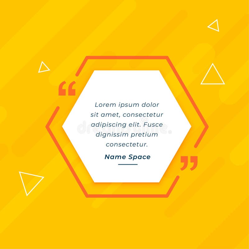 Quote in Frame with Quotation Marks Design Stock Vector - Illustration ...