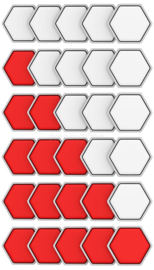 Hexagon rating set stock illustration. Illustration of evaluation ...