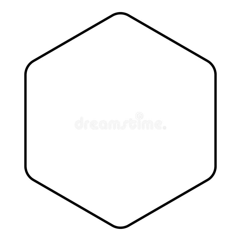Hexagon with Rounded Corners Icon Set White Color Vector Illustration ... Hexagon with Rounded Corners Icon Set White Color Vector Illustration ...