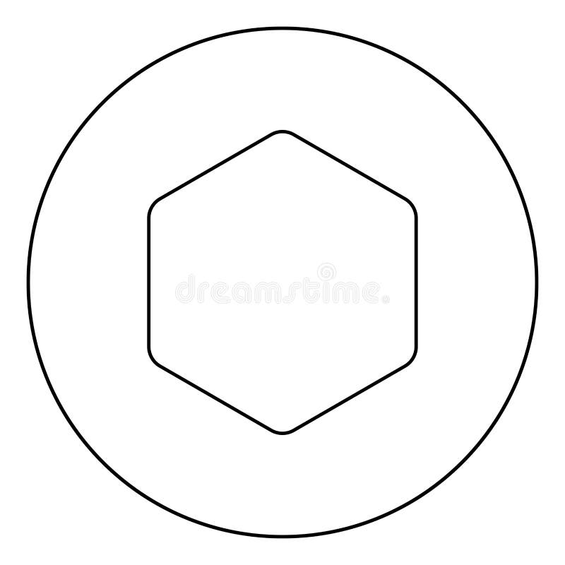 Rounded Hexagon Outline Stock Illustrations – 177 Rounded Hexagon ...