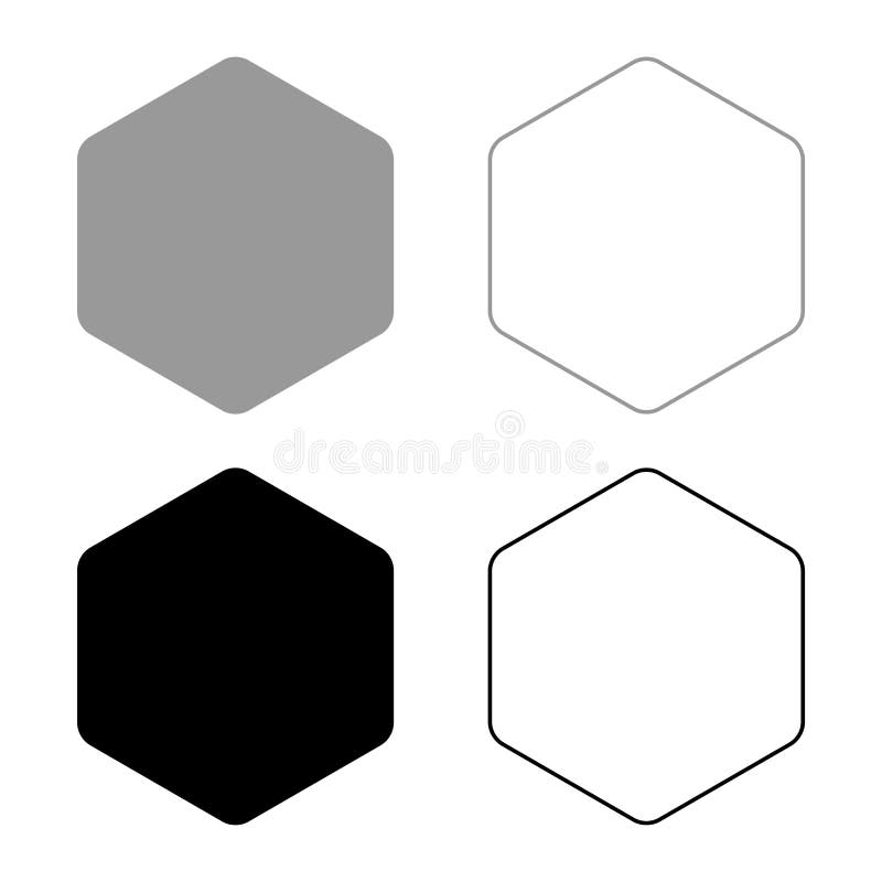 Hexagon with Rounded Corners Icon Black Color Outline Vector ... Hexagon with Rounded Corners Icon Black Color Outline Vector ...