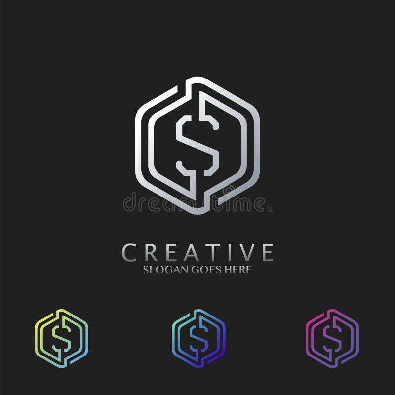 Hexagon S Letter Logo Vector Design for Technology Business Stock ...