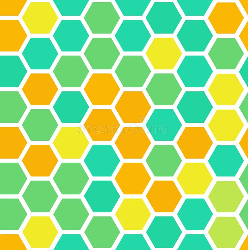 Hexagon seamless pattern stock illustration. Illustration of frame ...