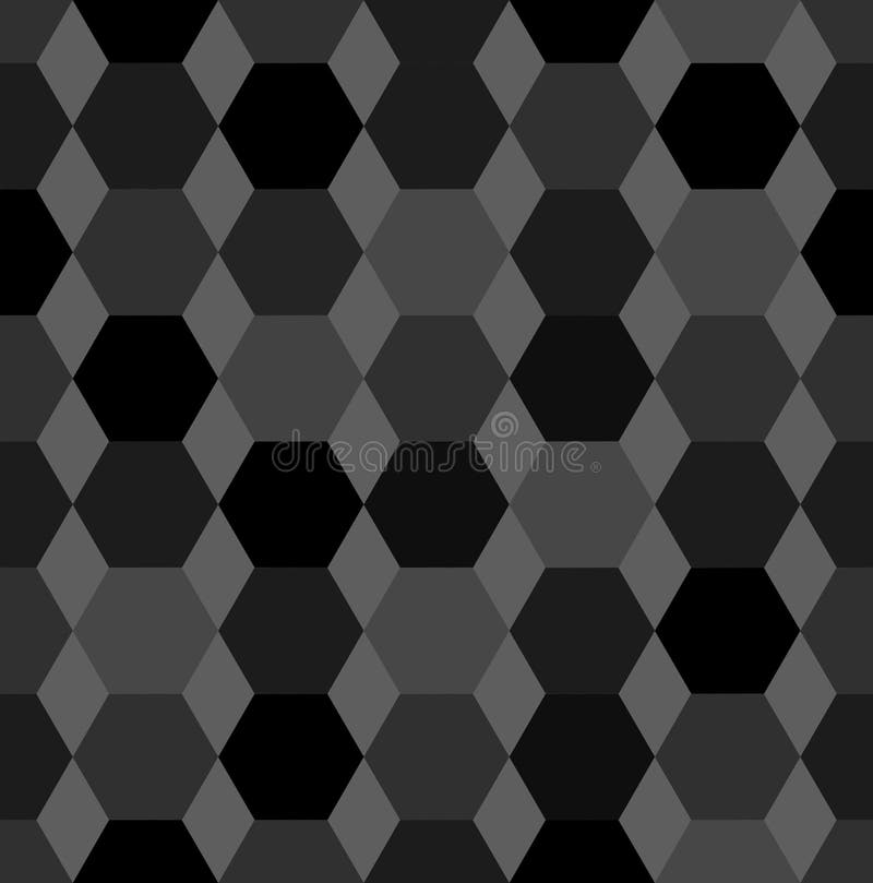 Hexagon Seamless Pattern, Hexahedron Shape Stock Illustration ...