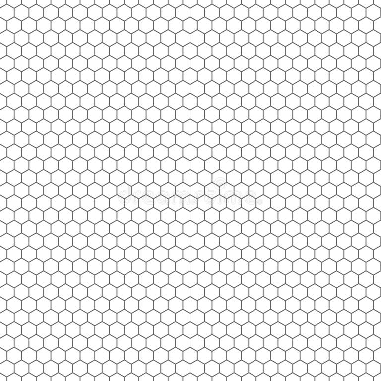 Hexagon Seamless Vector Texture Hexagonal Grid Repeat Pattern Stock