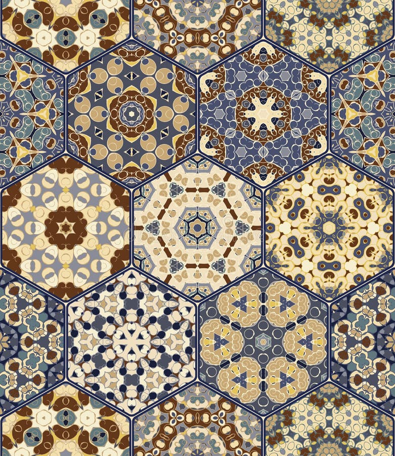 Hexagon set patterns stock vector. Illustration of element - 95599063