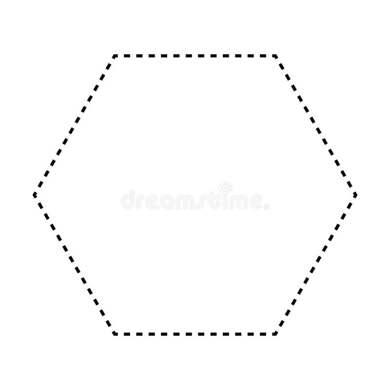 Hexagon Shape Dashed Symbol Vector Icon for Creative Graphic Design ...