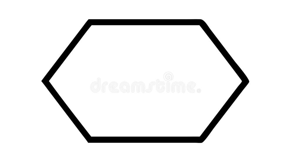 Hexagon Shape Outline Icon Geometric Vector Basic Form Graphic Element ...