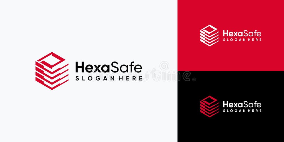 Hexagon Shape Security Technology Vector Logo Design with Modern ...