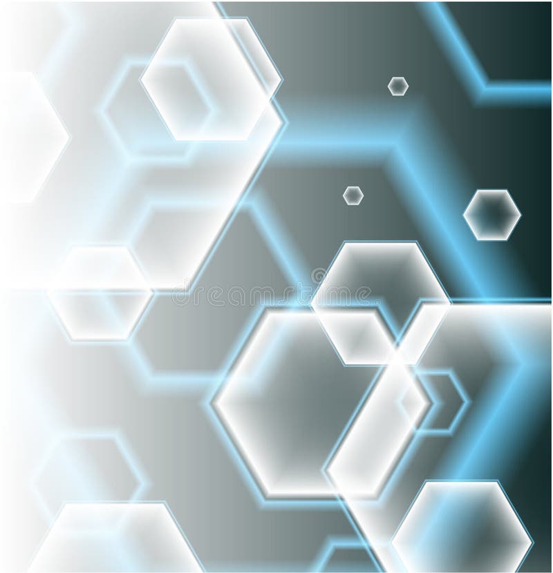 Hexagon Shapes on Colorful Abstract Background Stock Illustration ...