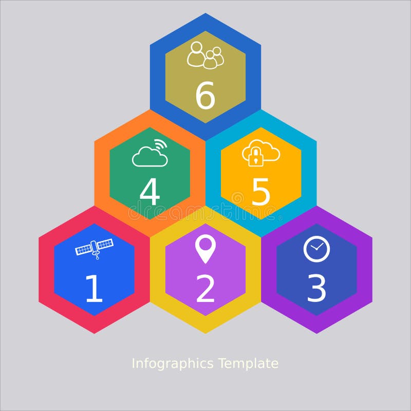 Hexagon Shapes Infographics Stock Vector - Illustration of shape ...