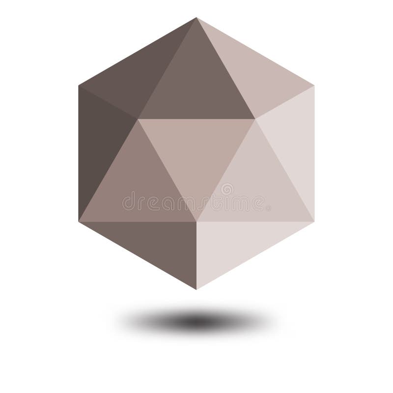 Hexagon simple low poly stock vector. Illustration of design - 239546905