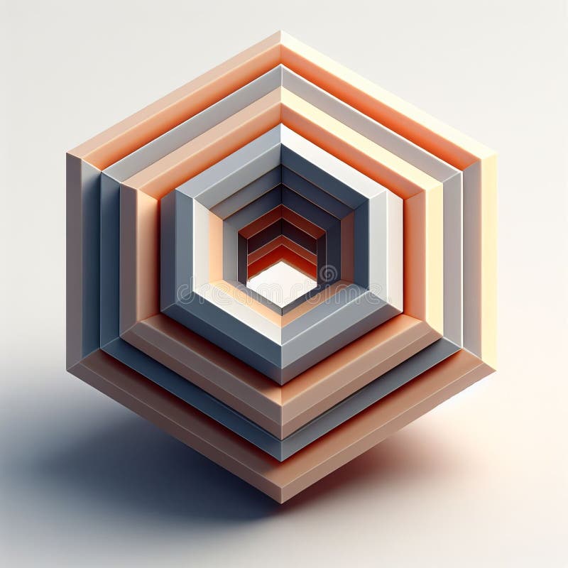 Hexagon a Six Sided Shape with Six Angles and Sides, Isolate Stock ...