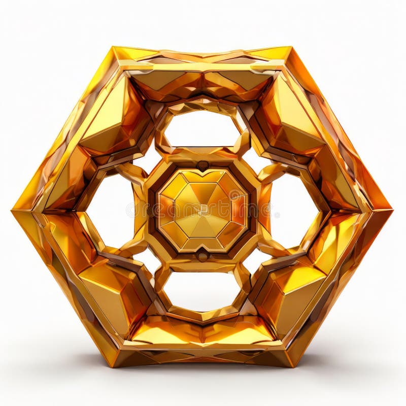 Hexagon a Six Sided Shape with Six Angles and Sides Isolated O Stock ...