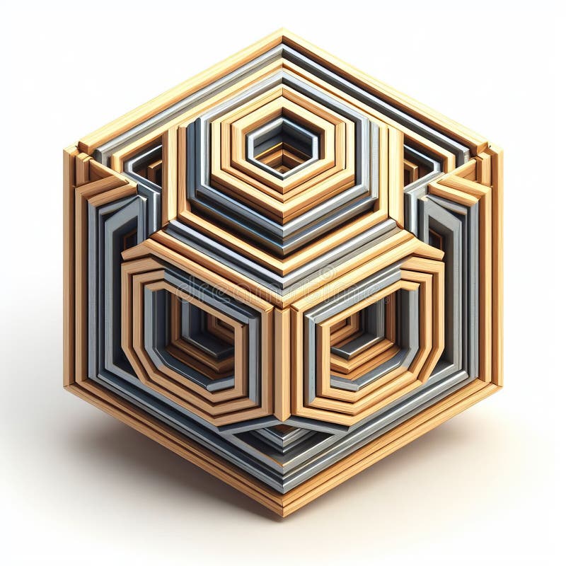 Hexagon a Six Sided Shape with Six Angles and Sides, Isolated N Stock ...