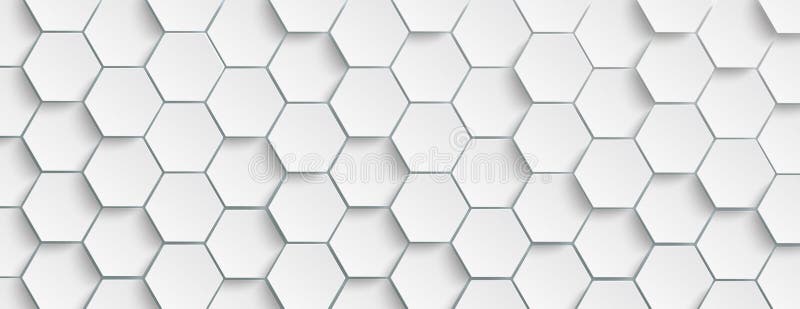 White Hexagon Structure Background Header Stock Vector - Illustration ...