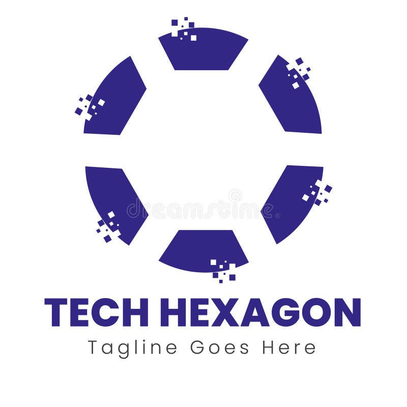 HEXAGON TECH logo stock vector. Illustration of company - 262265068