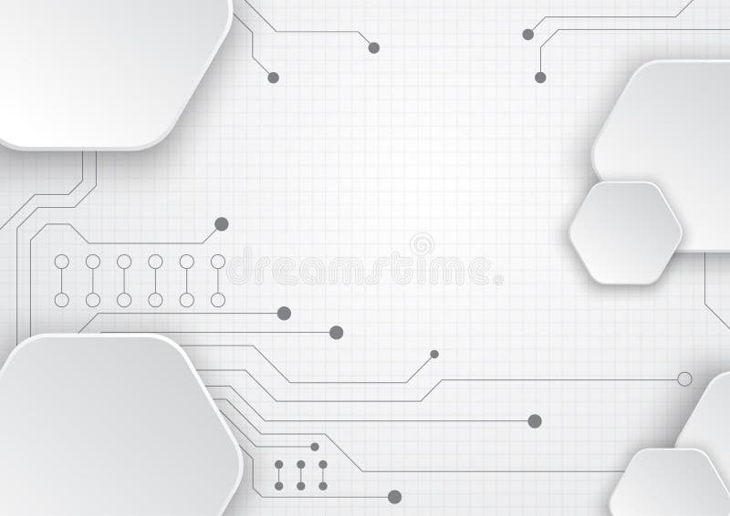 Hexagon Technology Background Stock Vector - Illustration of abstract ...