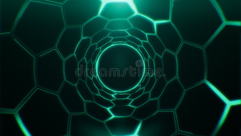 Hexagon Technology Tunnel Abstract Background Stock Illustration - Illustration of organ, alred ...