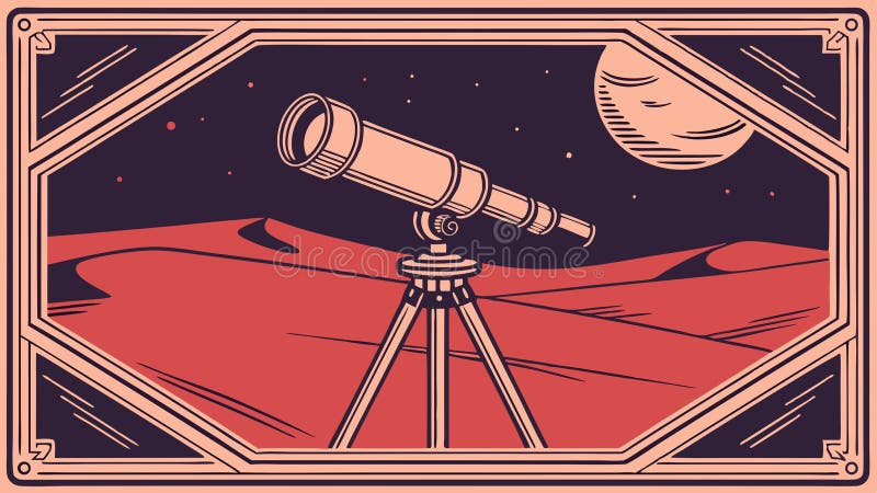 Hexagon Telescope Celestial Vision, Geometric Art, Vector Design ...