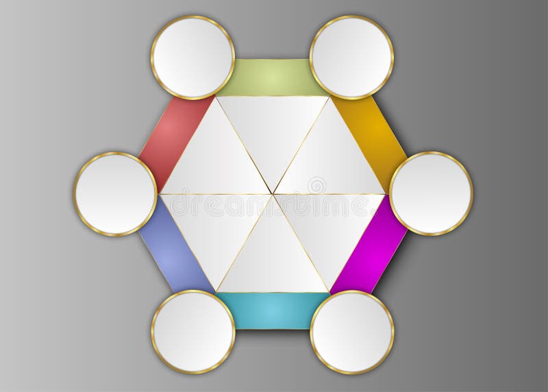 Hexagon Template, Hexagon Label Blank for Design. Stock Vector ...