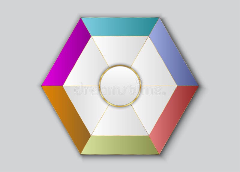 Hexagon Template, Hexagon Label Blank for Design. Stock Vector ...