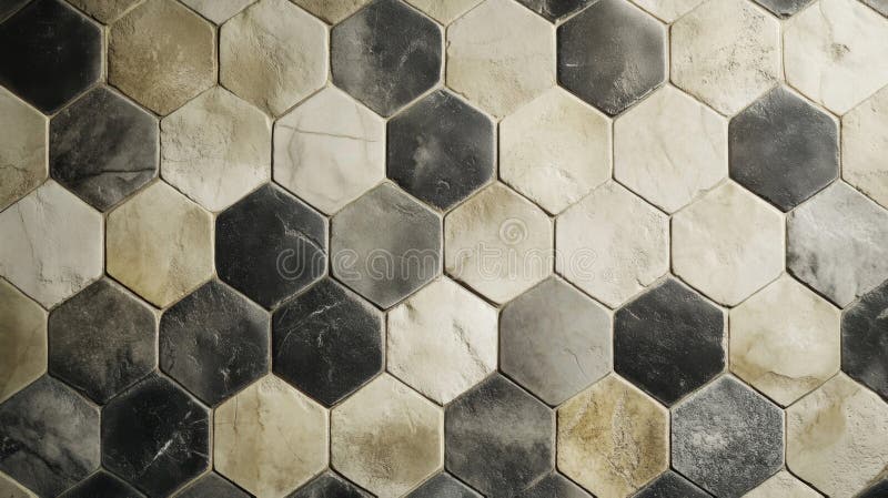 Hexagon Tiles Floor Texture Background Geometric Pattern Stock ...