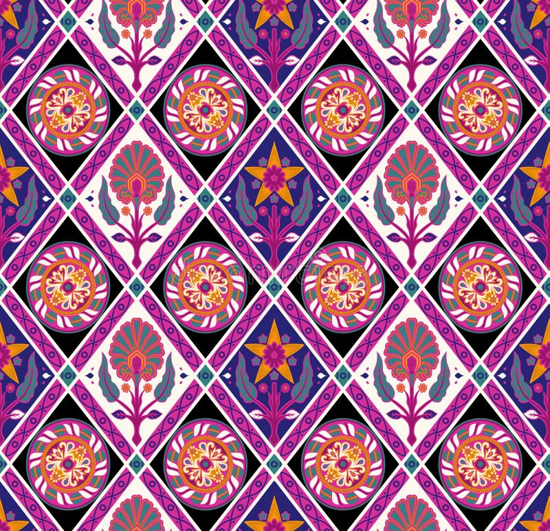 Hexagon Tiles Seamless Pattern. Grunge Texture. Ethnic and Tribal ...