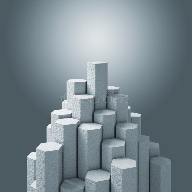 Hexagon tower stock illustration. Illustration of concrete - 31097878