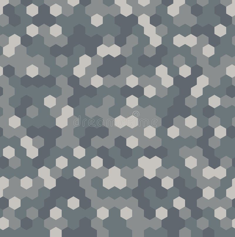 Hexagon Urban Fire Camouflage Seamless Patterns Stock Illustration ...