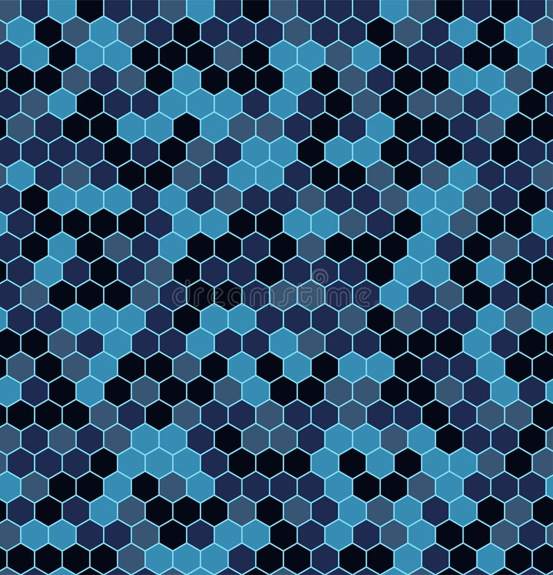 Hexagon Urban Camouflage Seamless Patterns Stock Illustration ...